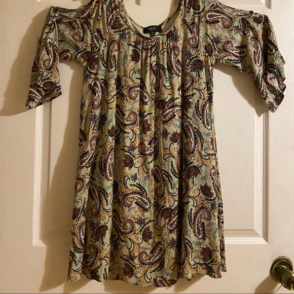 NAIF | Dresses | Naf Beautiful Green Multicolor Mini Dress | Poshmark